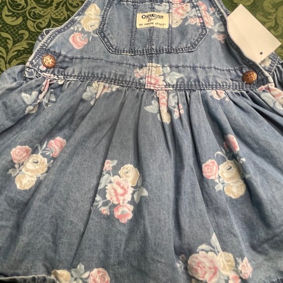 OshKosh B'gosh | Dresses | Nwt 8m Twirl Dress Floral Overalls Osh Kosh ...